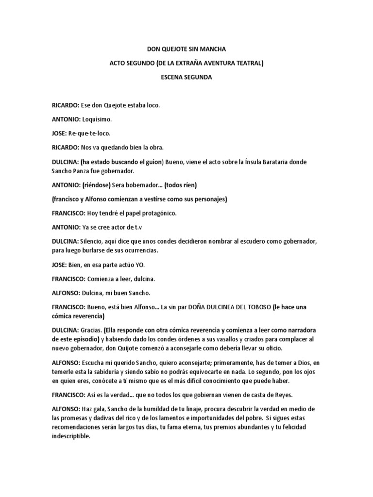 Don Quejote: Teatro y Aventura | PDF | Don Quijote