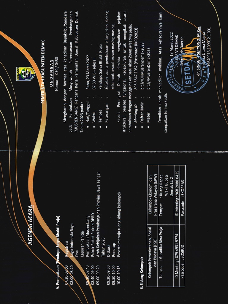SETDA (Undangan Musrenbang | PDF