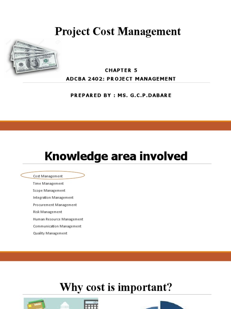 Chapter 5 - Project Cost Management (T) | PDF | Cost Accounting | Budget