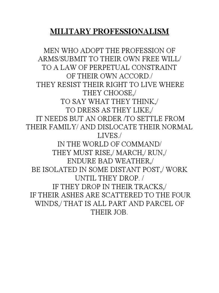 Military Professionalism | PDF