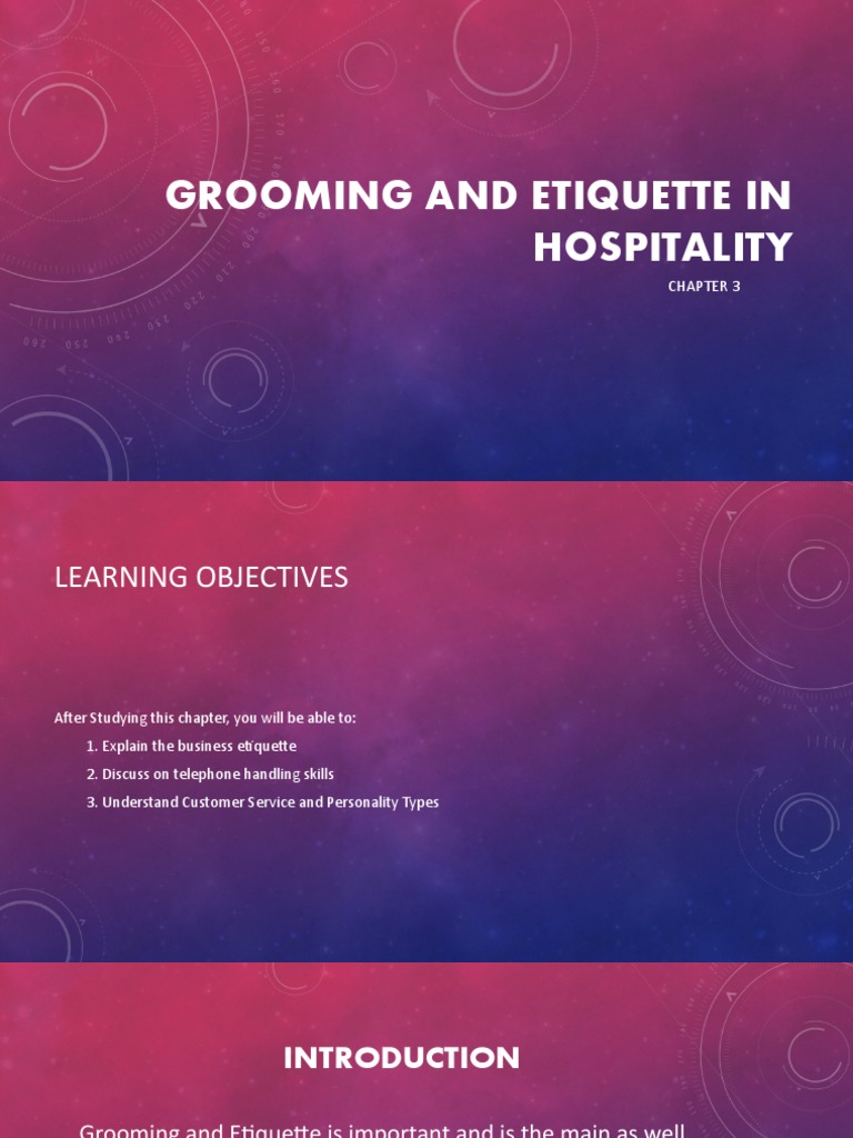 Grooming Standards in Hospitality | PDF | Perfume | Etiquette