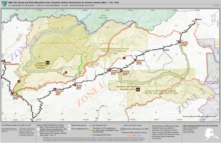 Maps GeoPDF Alaska Unit 25C Steese Whites Fortymile Summer 2021 | PDF ...
