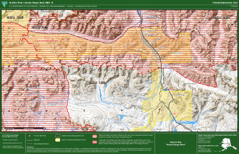 Alaska GMU 13 Subsistence Map | PDF