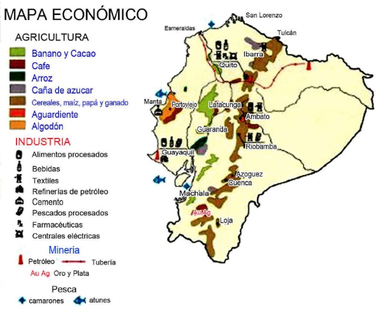 Mapa Economico Del Ecuador | PDF
