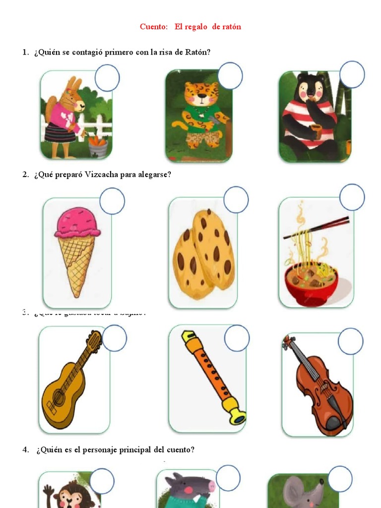 Comprensión Lectora... Cuento El Regalo de Ratón | PDF