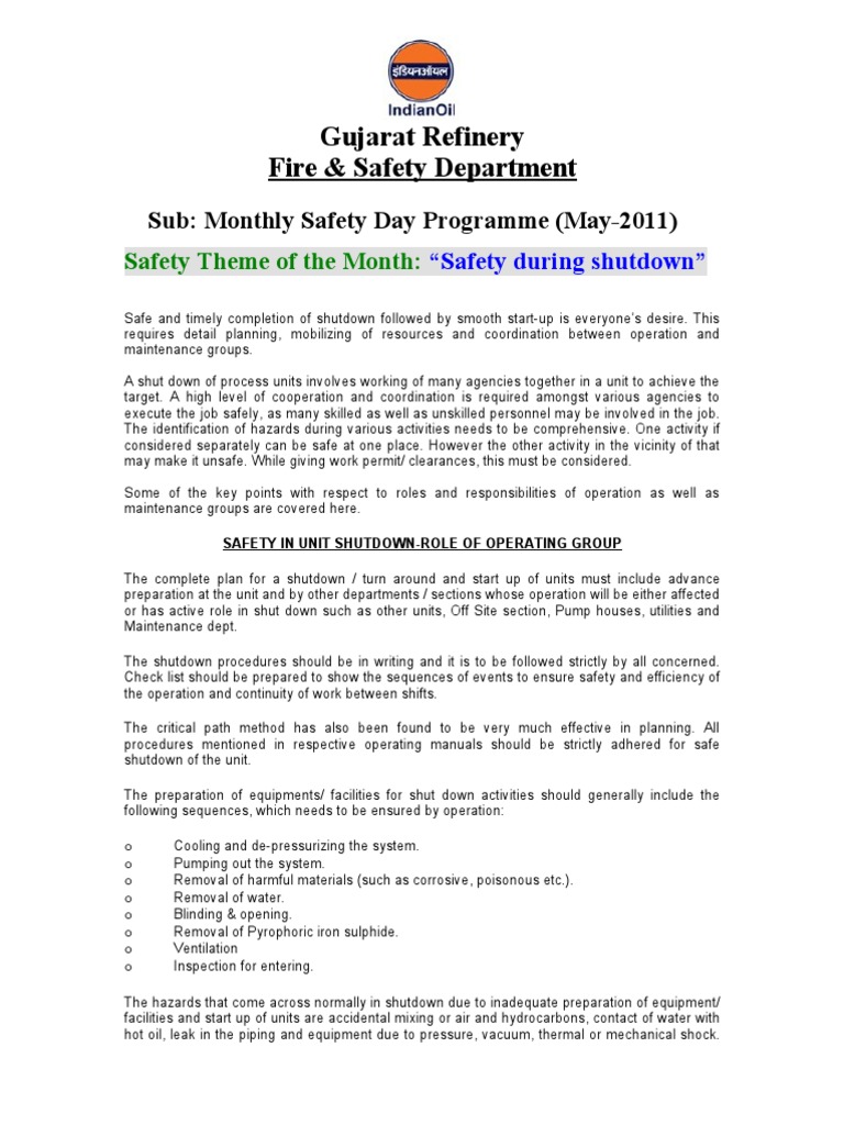 Shutdown Safety Planning Guidelines | PDF | Crane (Machine) | Elevator
