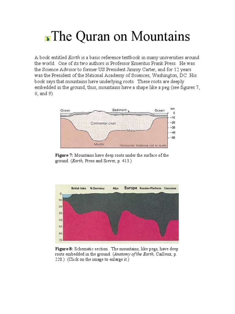 The Quran On Mountains | PDF | Plate Tectonics | Quran