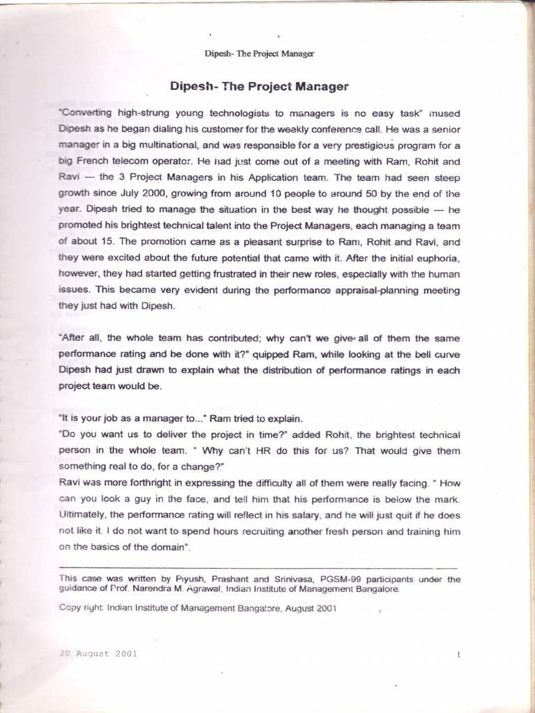 Dipesh The Project Manager | PDF