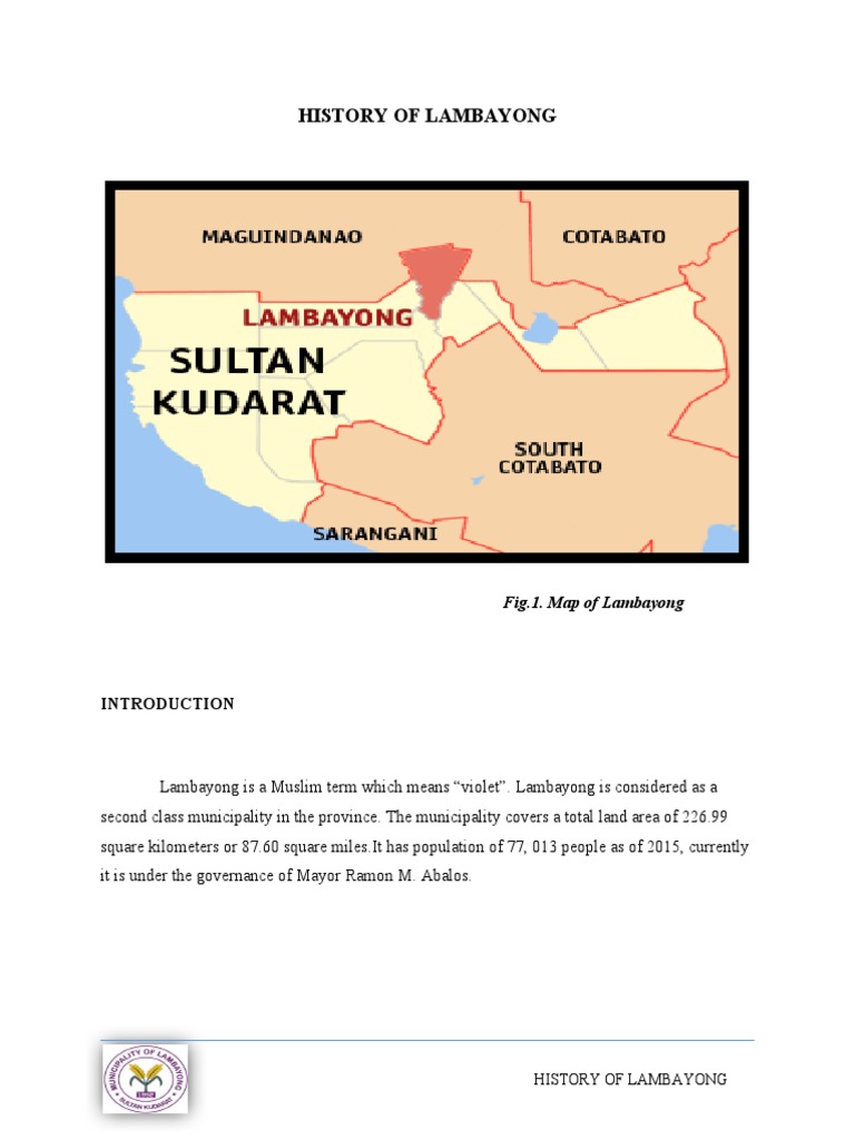 History of Lambayong | PDF | Agriculture