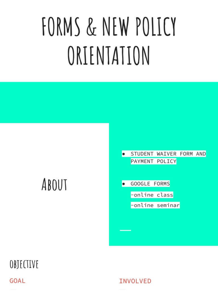 Forms & New Policy Orientation | Download Free PDF | Educational ...