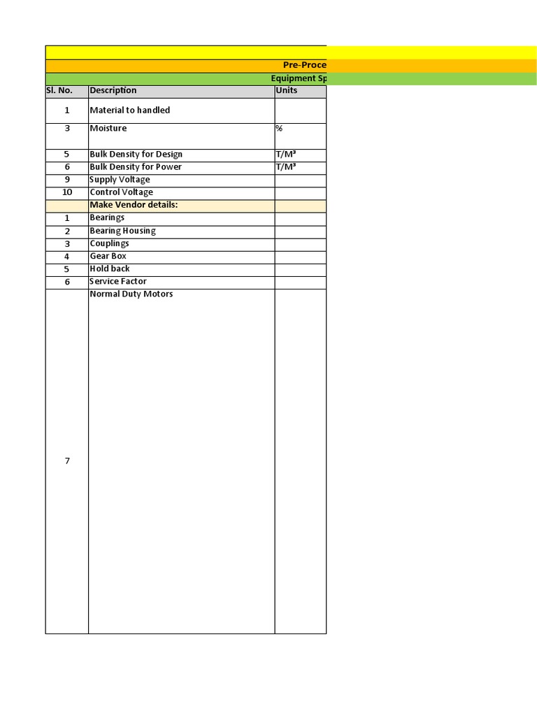 Belt Conveyor Specifications | Download Free PDF | Electric Motor ...