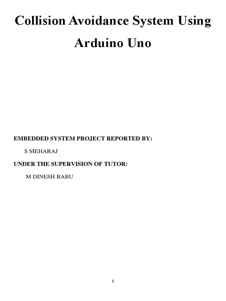 Collision Avoidance System Project | PDF | Traffic Collision | Arduino