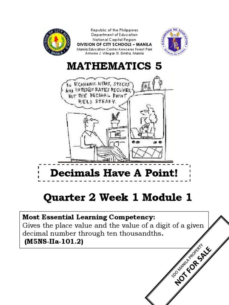MATH 5 - Q2 - Mod1 | PDF | Numbers | Decimal