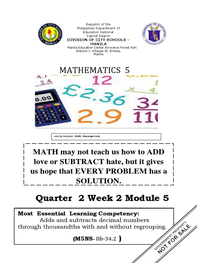 MATH 5 - Q2 - Mod5 | PDF
