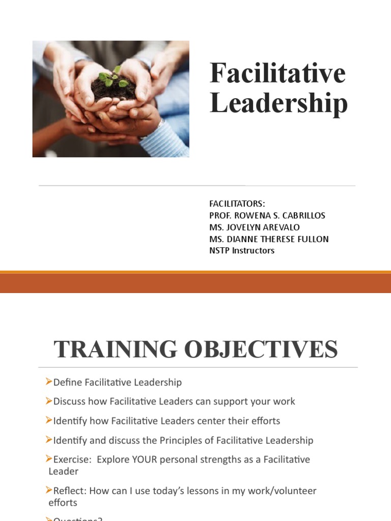 Facilitative Leadership Pdf Leadership Body Language