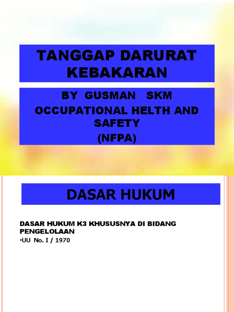 Tanggap Darurat Kebakaran | PDF | Teknologi & Rekayasa