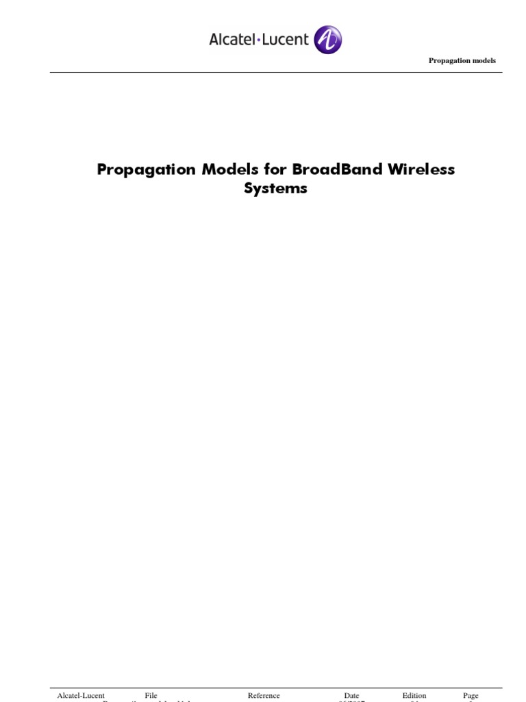Broadband Propagation Models V4 | PDF | Radio Propagation | Waves