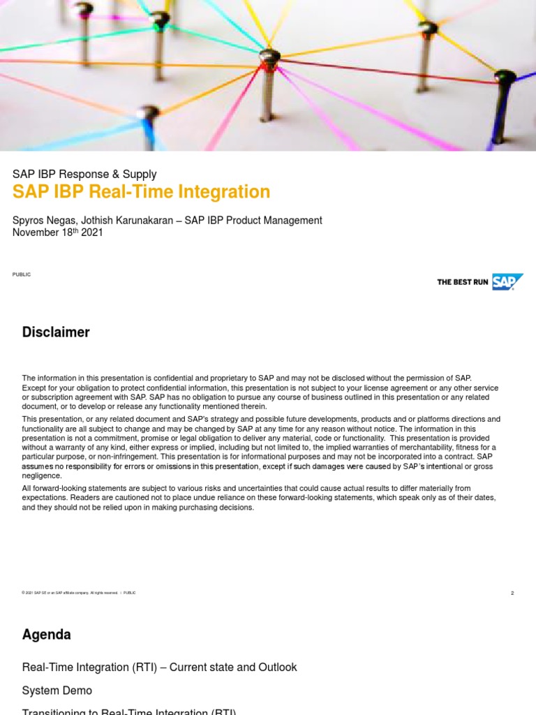 2021 SAP IBP Real Time Integration November 18, 2021 | PDF | Cloud ...