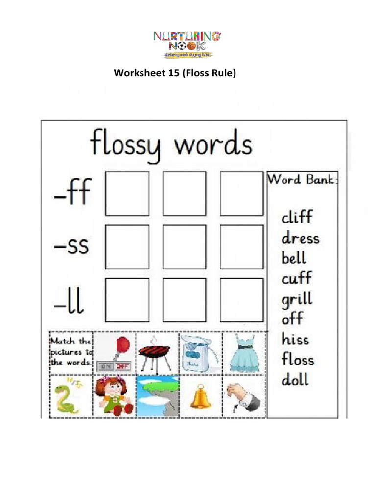 Floss Rule Worksheet 15 | PDF