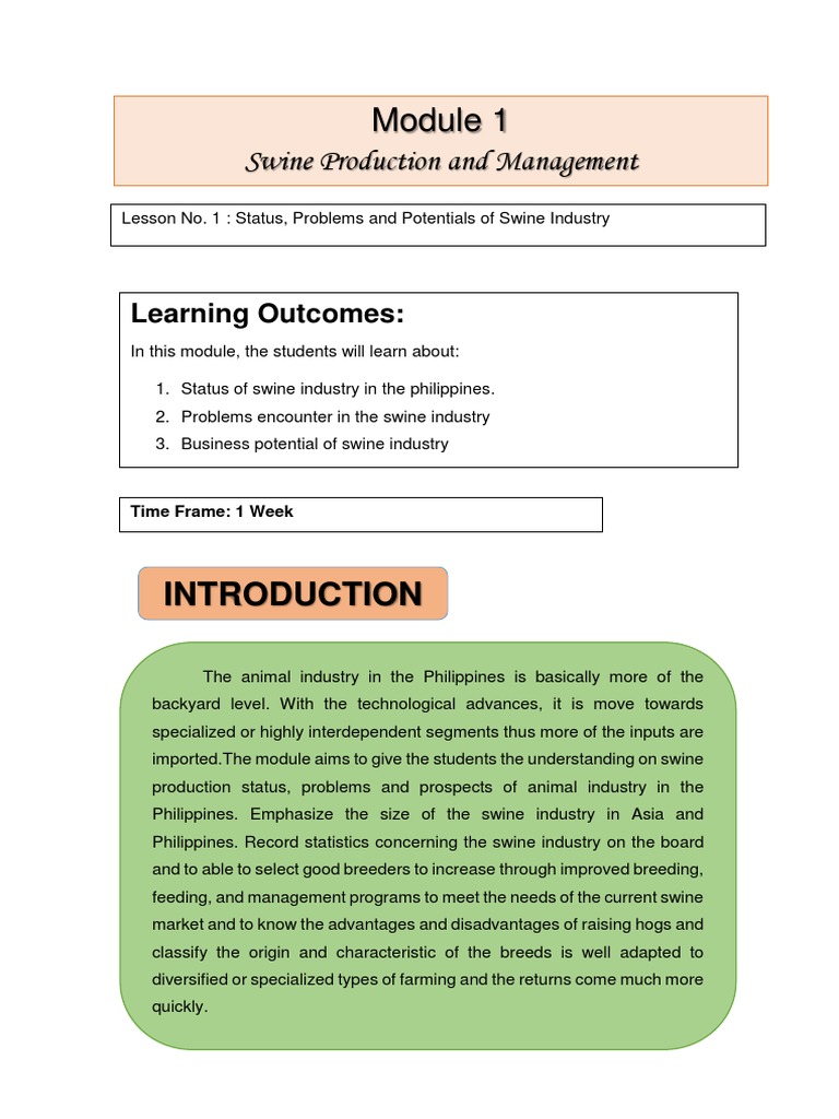 AP2 - Module 1 Lesson 1 | PDF | Domestic Pig | Pig