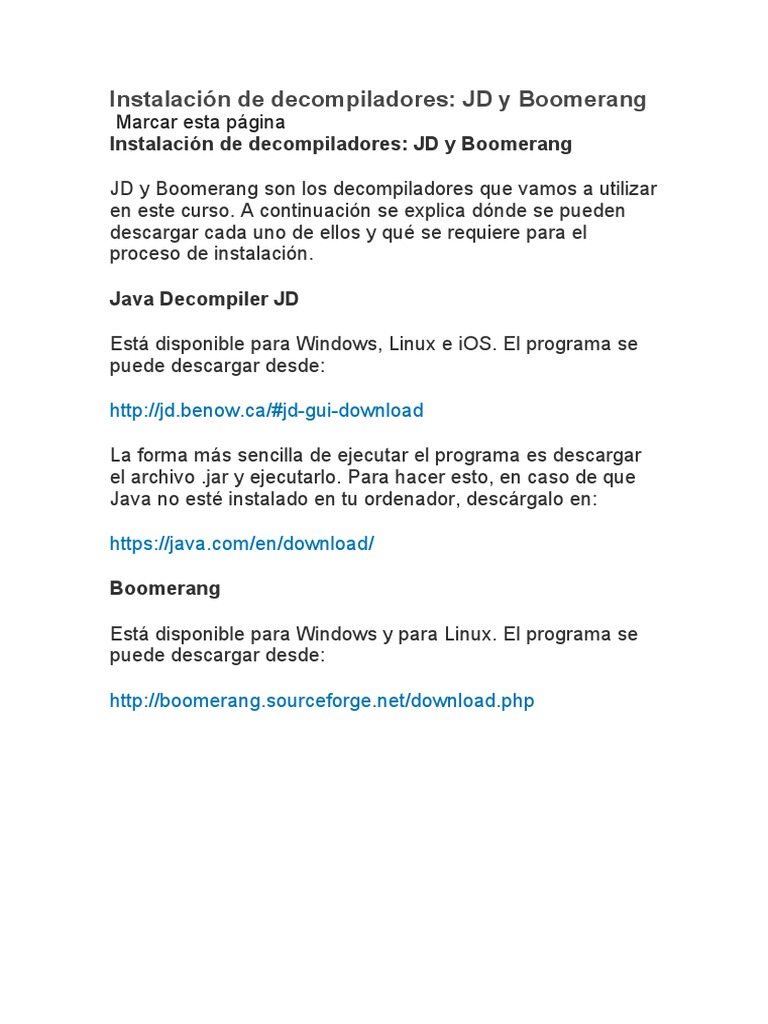 Instalación de Decompiladores | PDF