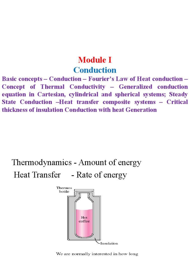 Module I Heat Transfer | PDF | Thermal Conduction | Heat Transfer