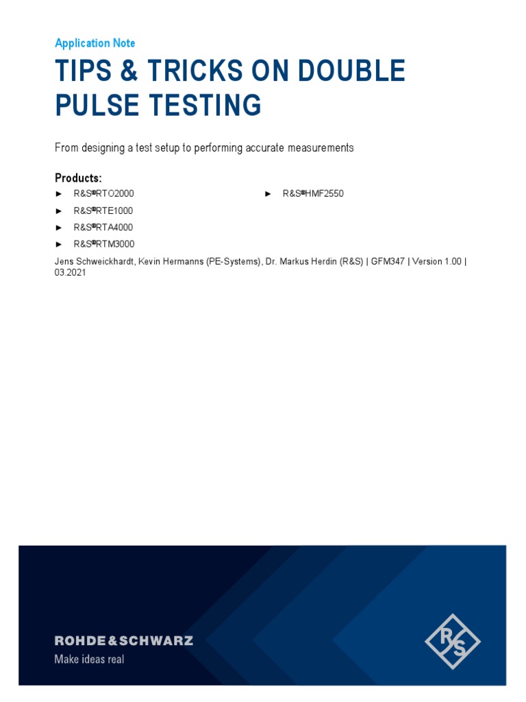 GFM347 1e Double Pulse Testing | PDF