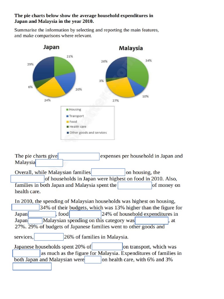 Pie Chart - Review Exercise | PDF