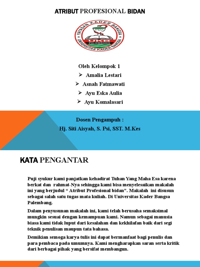 Atribut Profesional Bidan | PDF