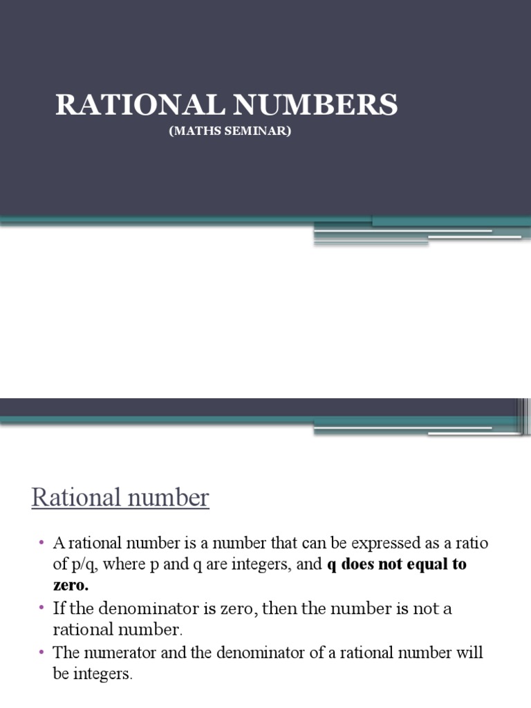 Rational Numbers | PDF