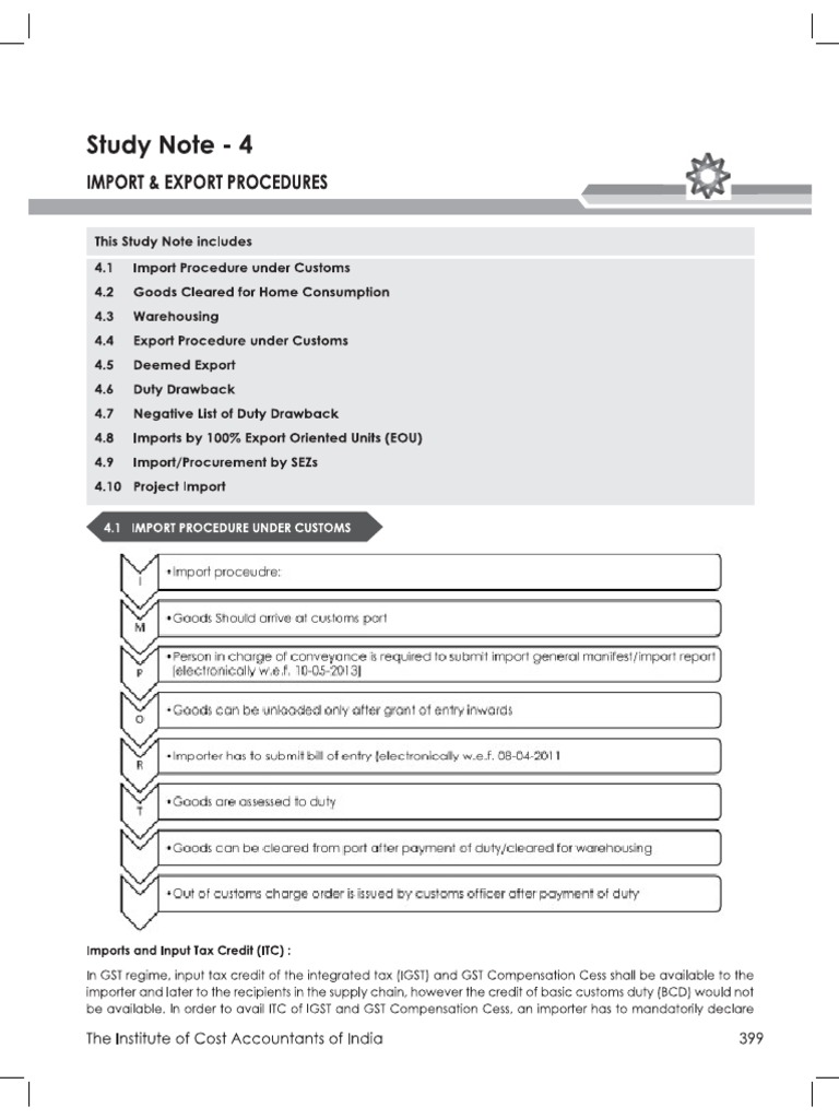 Chapter 4 Import and Export Procedure | PDF