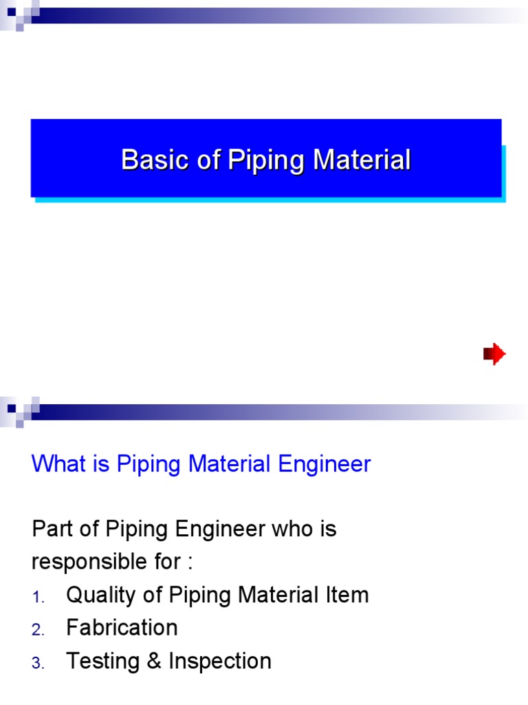 Basic of Piping Material | PDF | Pipe (Fluid Conveyance) | Stainless Steel