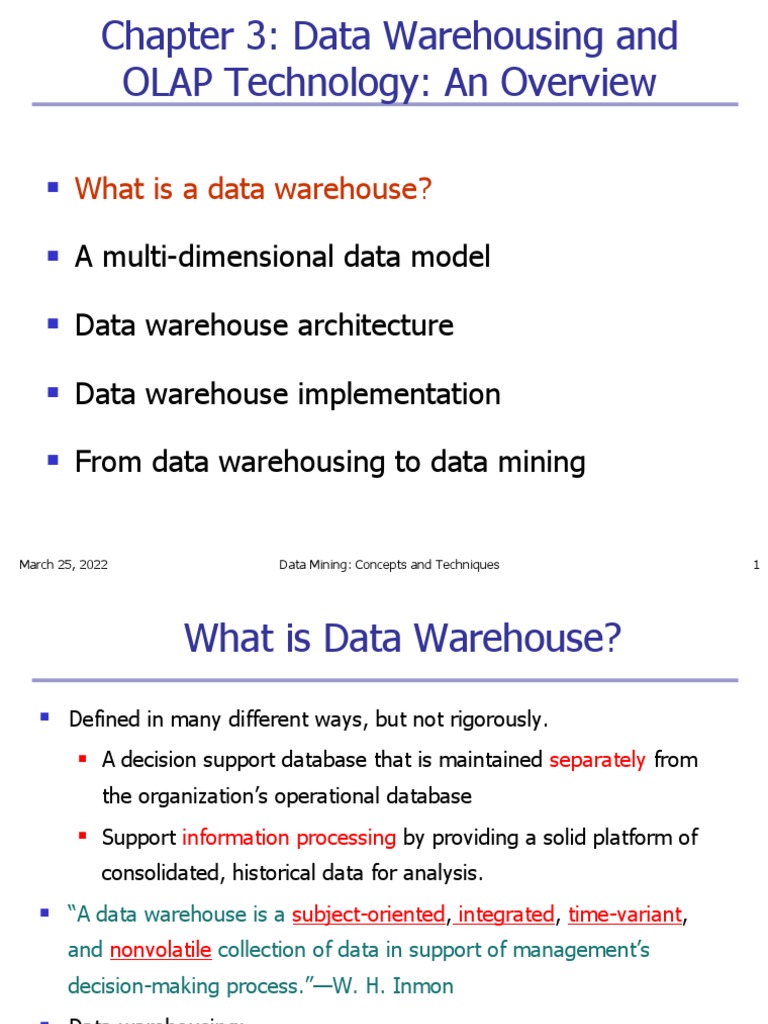 What Is A Data Warehouse? | PDF | Data Warehouse | Information ...