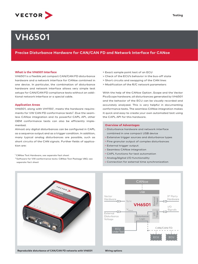 VH6501 FactSheet EN | PDF | Input/Output | Computer Hardware