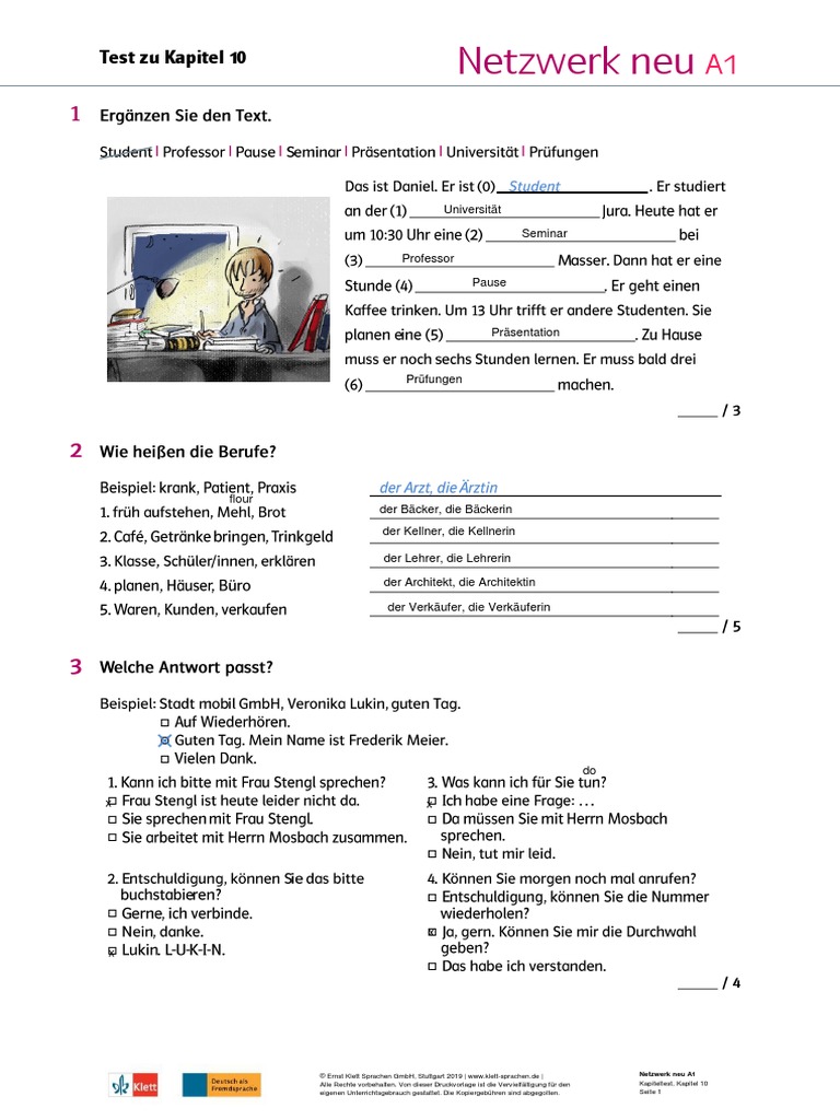 NWN A1 Kapiteltest k10 Completed | PDF