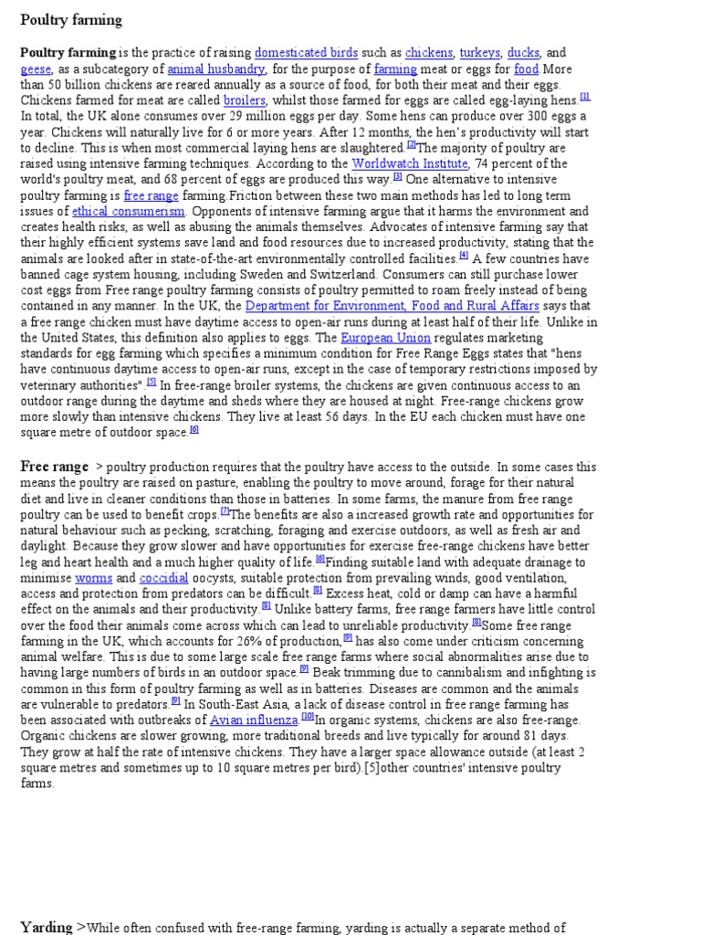 Poultry Farming Pdf Poultry Farming Chicken