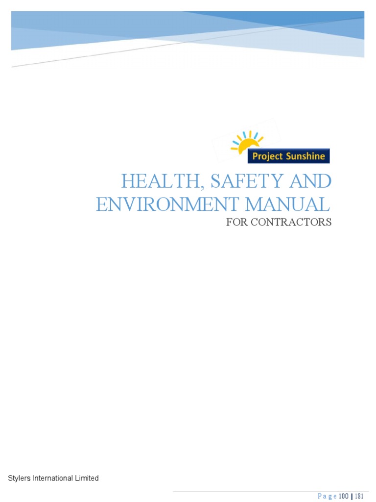 HSE Document | PDF | Personal Protective Equipment | Dangerous Goods