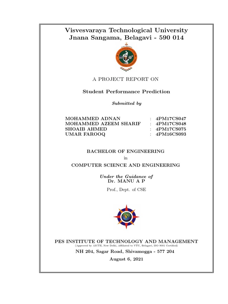 ProjectReport Print | Download Free PDF | Machine Learning | Statistical Classification