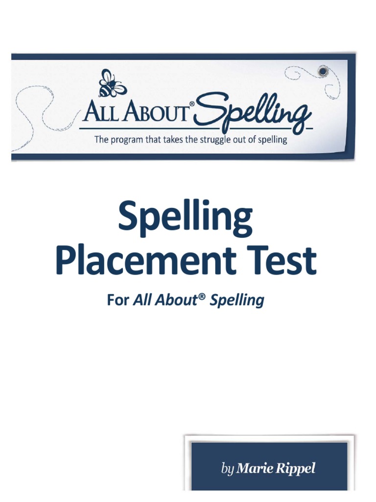 Spelling Placement Test: For All About® Spelling | PDF | Spelling ...