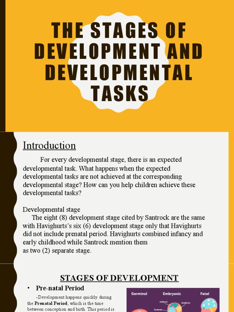 The Stages of Development and Developmental Tasks | Download Free PDF ...