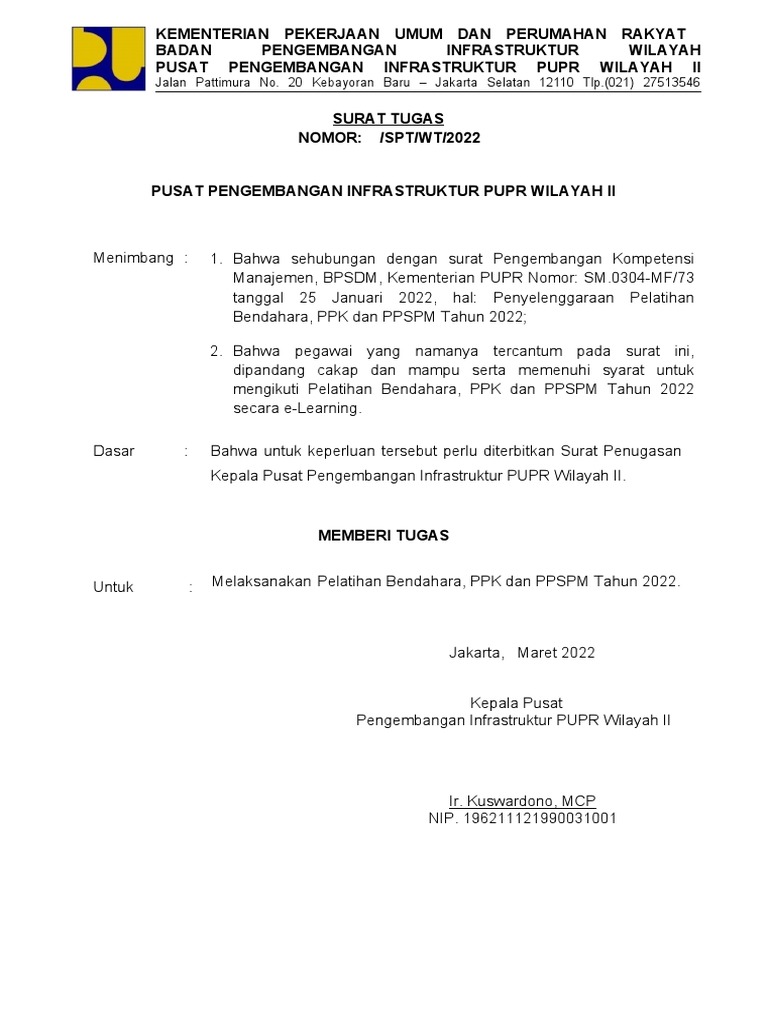ST Pelatihan PPSPM DKK | PDF | Pengelolaan Keuangan & Uang