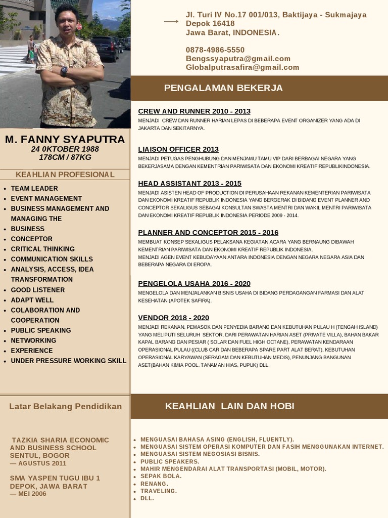 Lamaran Kerja Supervisor Fanny Syaputra | PDF