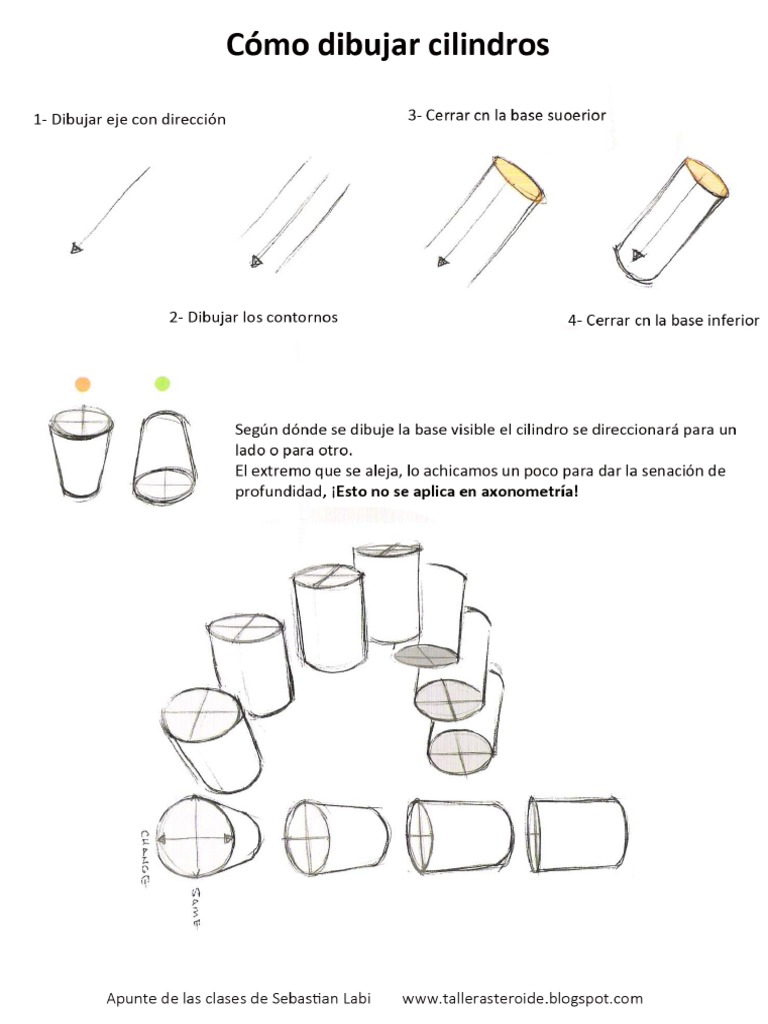 como dibujar cilindro | PDF