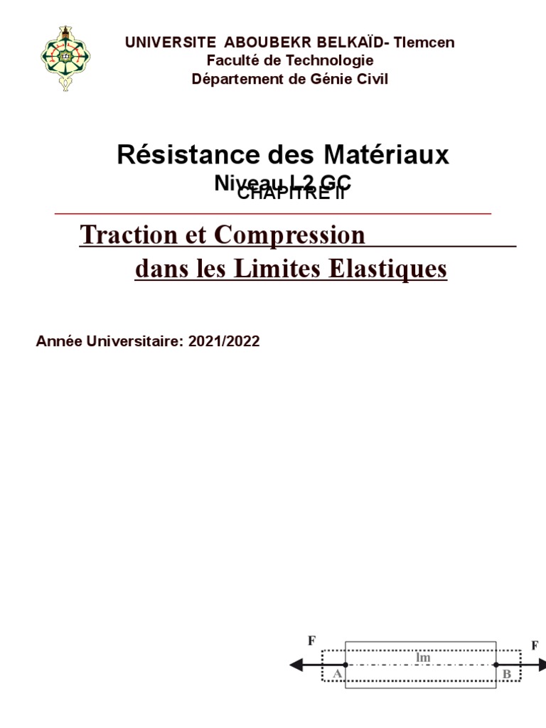 Traction et Compression en GC | PDF | Élasticité (Physique) | Module de ...