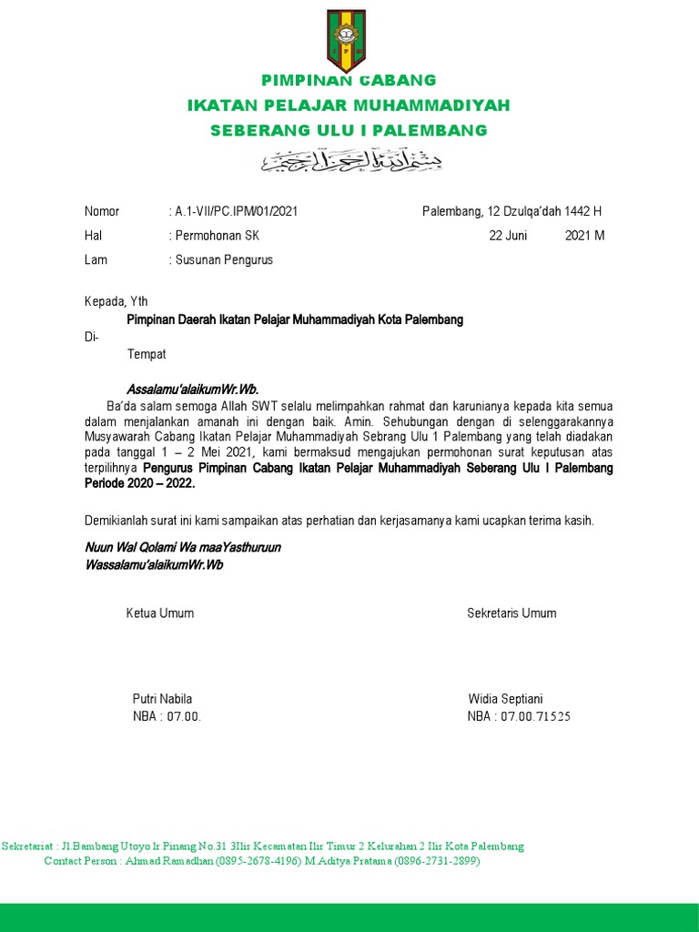 Surat SK PC Ipm | PDF