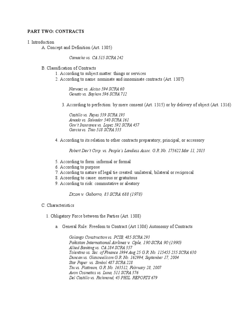 Contracts Outline | PDF | Contract Law | Doctrine