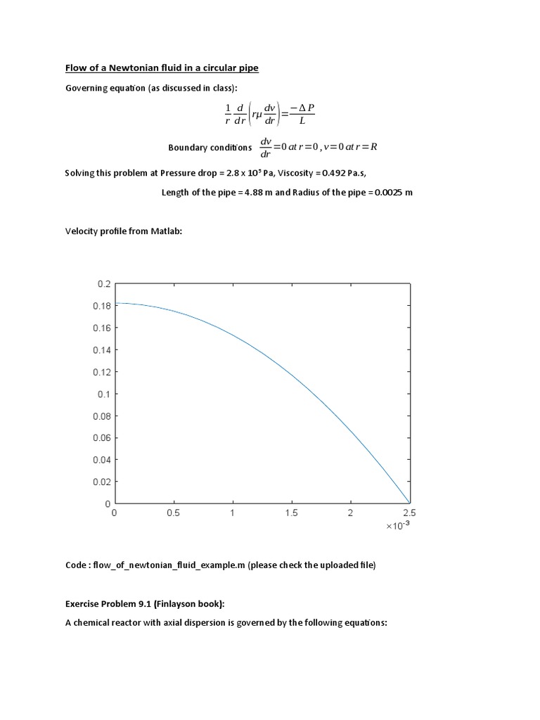 Example of BVP Problems | PDF | Liquids | Chemical Engineering