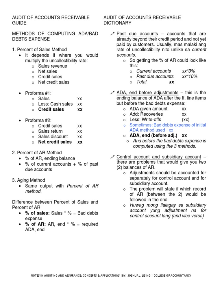 Accounts Receivable Audit Techniques | PDF | Economies | Business