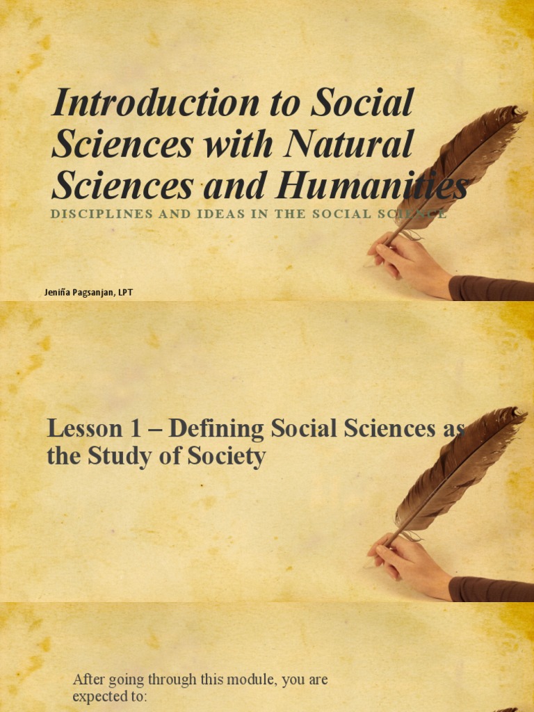 LESSON 1 DISS Introduction To Social Sciences With Natural Sciences and | PDF | Science | Social ...