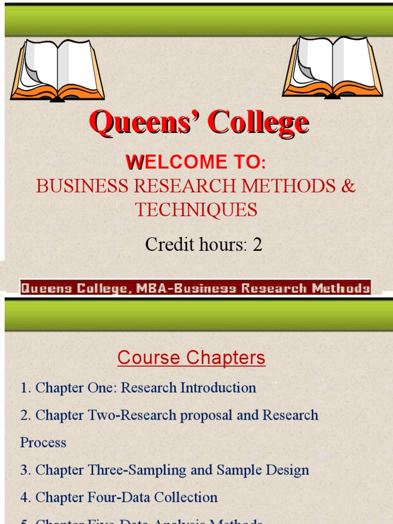 Business Research Methods Overview | PDF | Sampling (Statistics ...